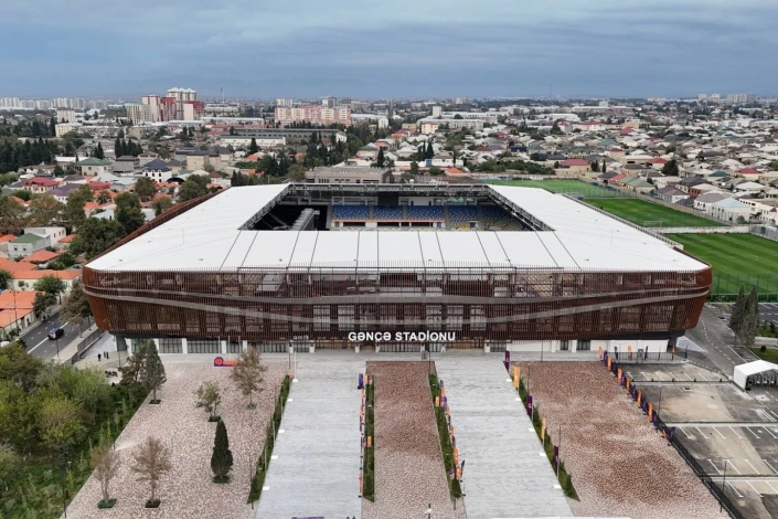 The process of installing the grass cover at Ganja stadium has started ...